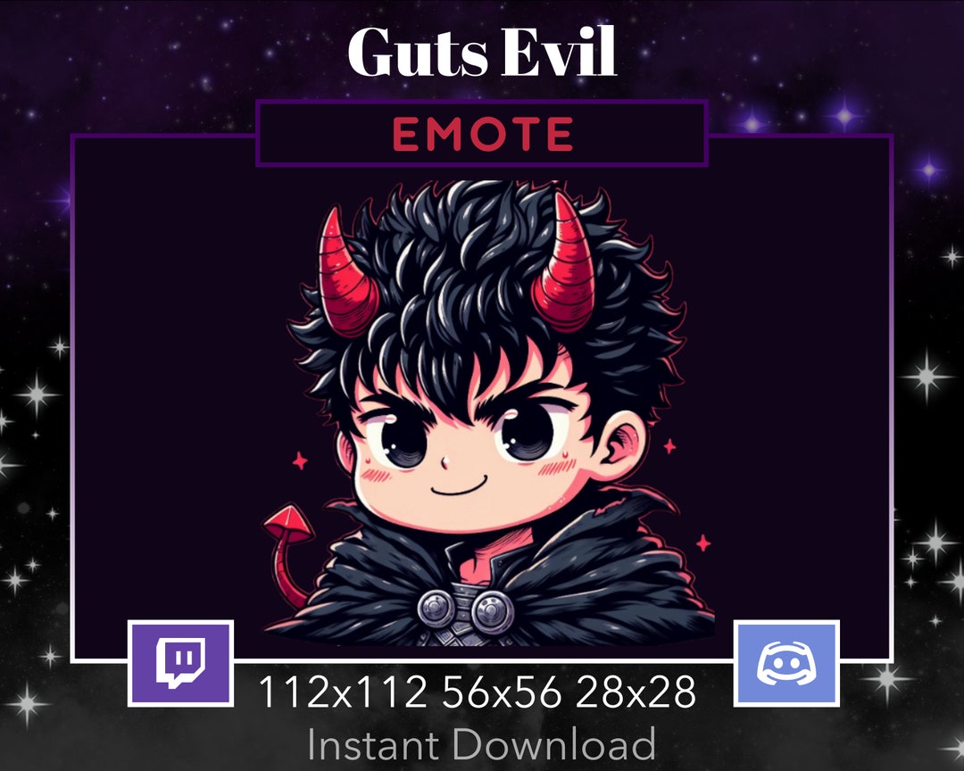 Berserk Guts Devil, Horns, Demon. Manga, Anime EMOTE, EMOTES for Twitch ...