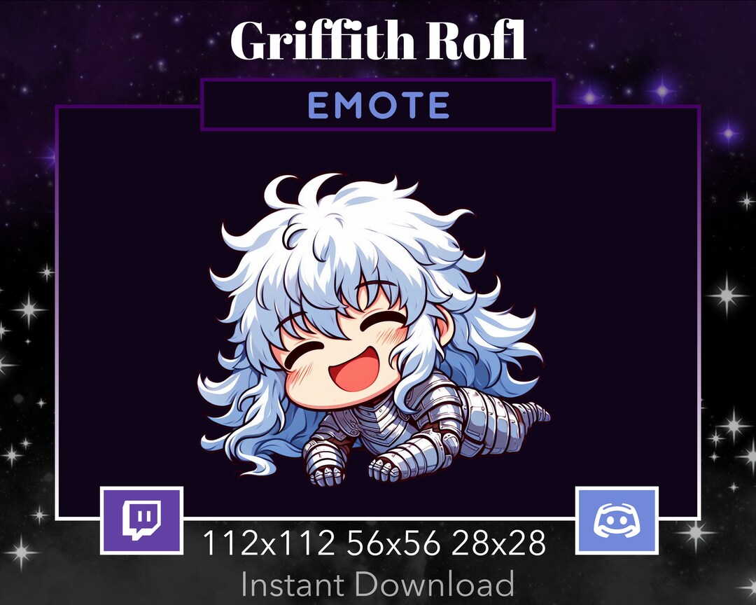 Berserk Griffith Rofl, Laugh. Manga, Anime, Emote, Twitch, Discord ...