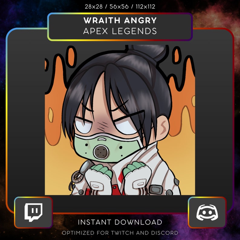 Apex Legends Emote Wraith Quarantine 722 Rage, Mad, Angry. Emote Twitch ...