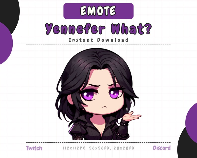 The Witcher Yennefer What Slay. Emote, Twitch, Discord, Youtube, Stream ...