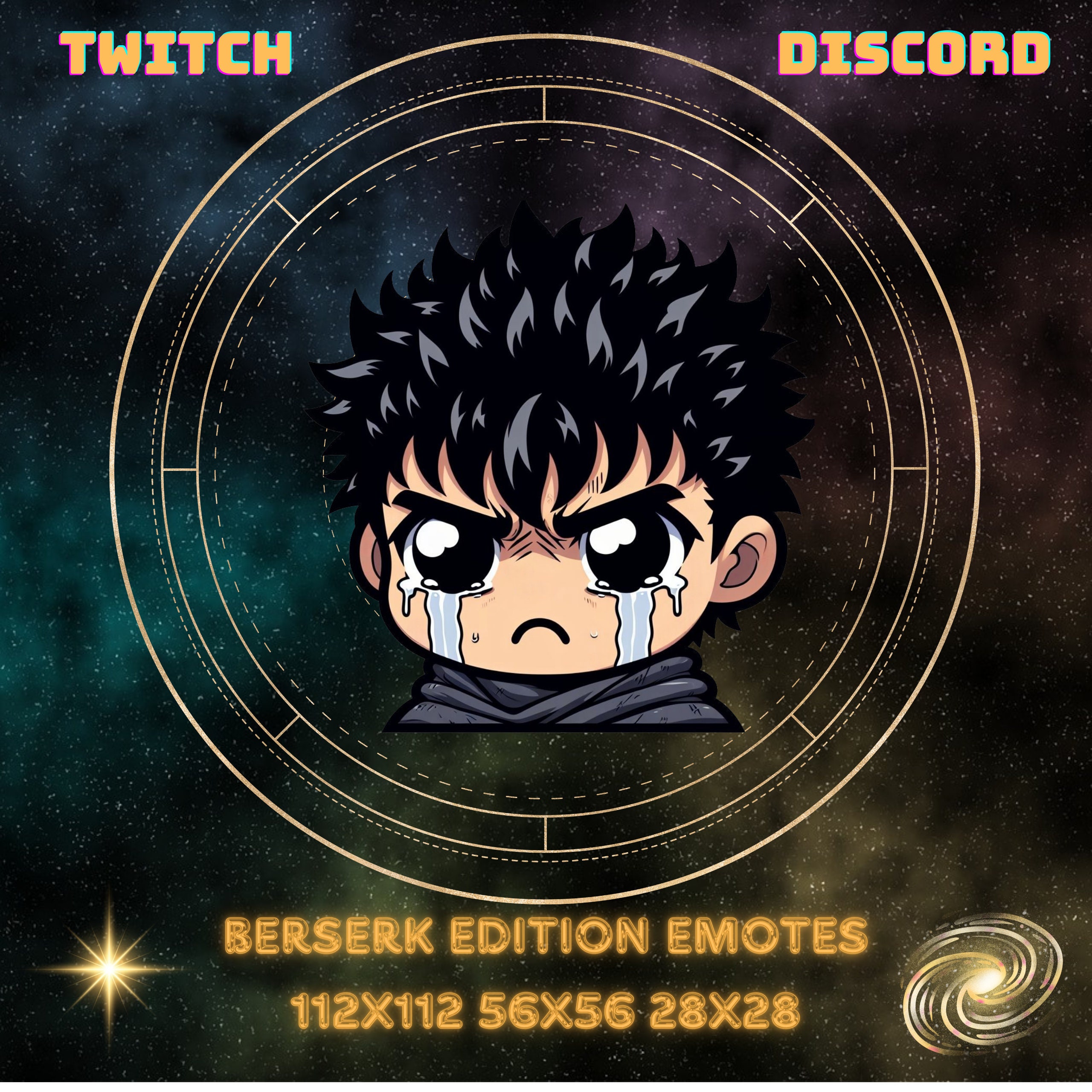 Berserk Guts Crying, Sad , Cry. Manga, Anime EMOTE, EMOTES for Twitch ...