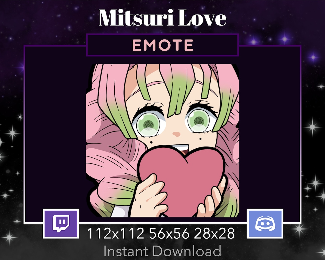 Demon Anime Mitsuri Love Loading Uwu Pack Bundle Emote Twitch Stream ...