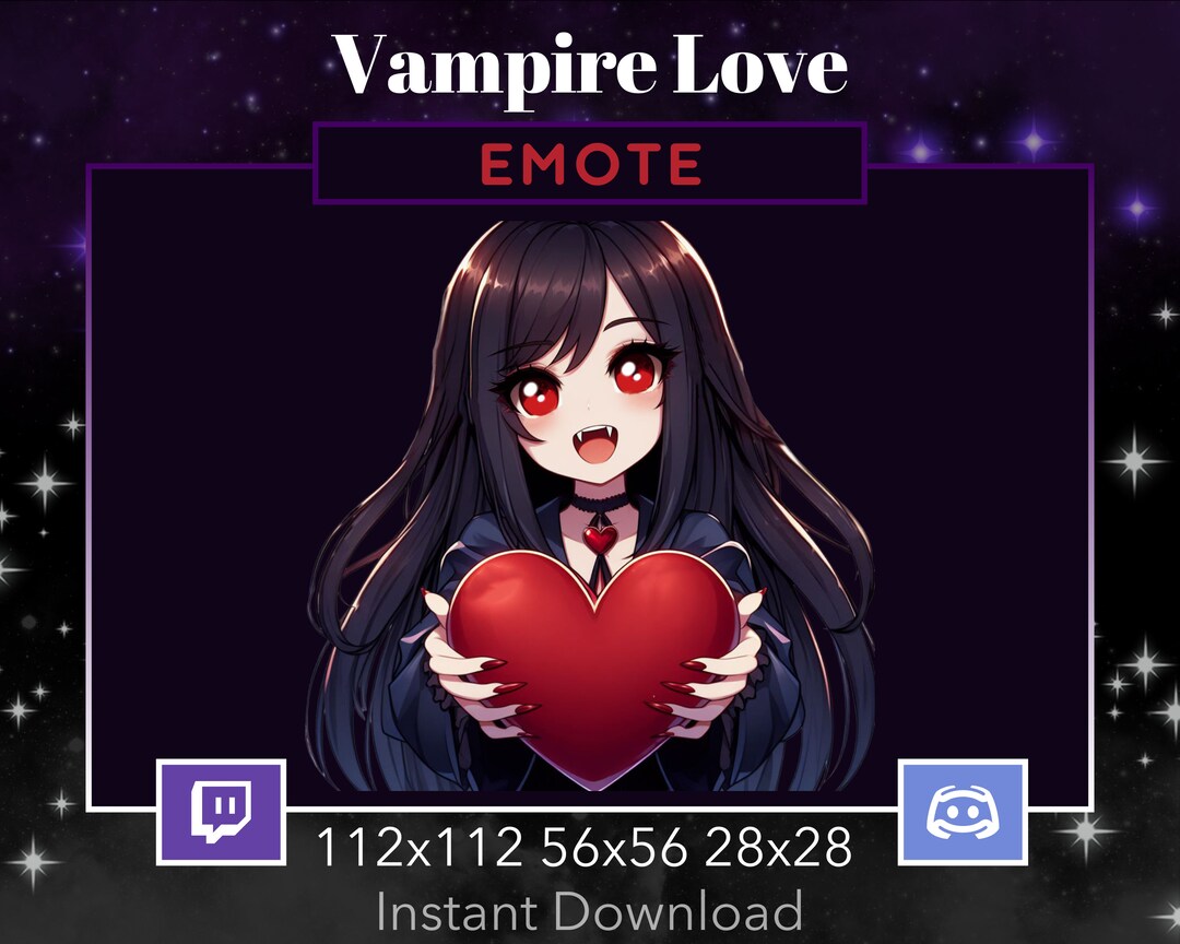 Vampire Woman, Love, Heart. Emote, Animal, Twitch, Discord, Youtube ...