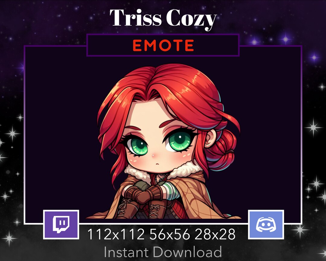 The Witcher Triss Cozy, Relax, Blanket. Emote, Twitch, Discord, Youtube ...