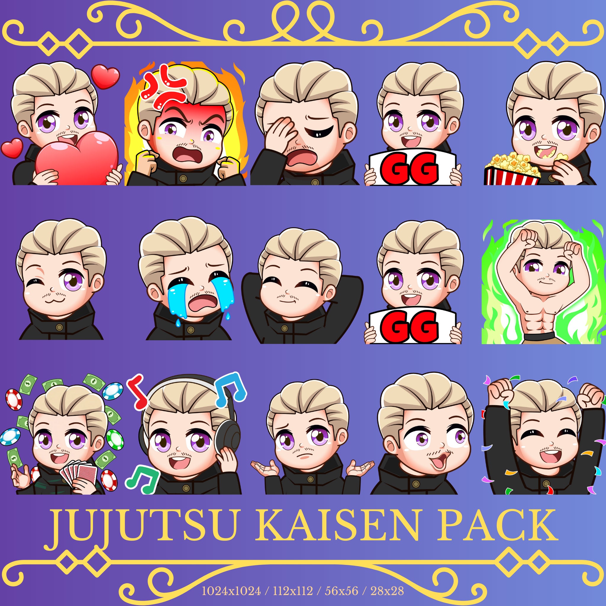 Jujutsu Kaisen Hakari 15 PACK . Manga, Anime, Emote, Twitch, Discord ...