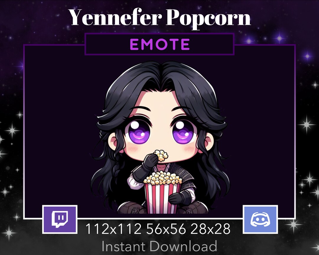 The Witcher Yennefer Eat, Eating Popcorn. Emote, Twitch, Discord ...