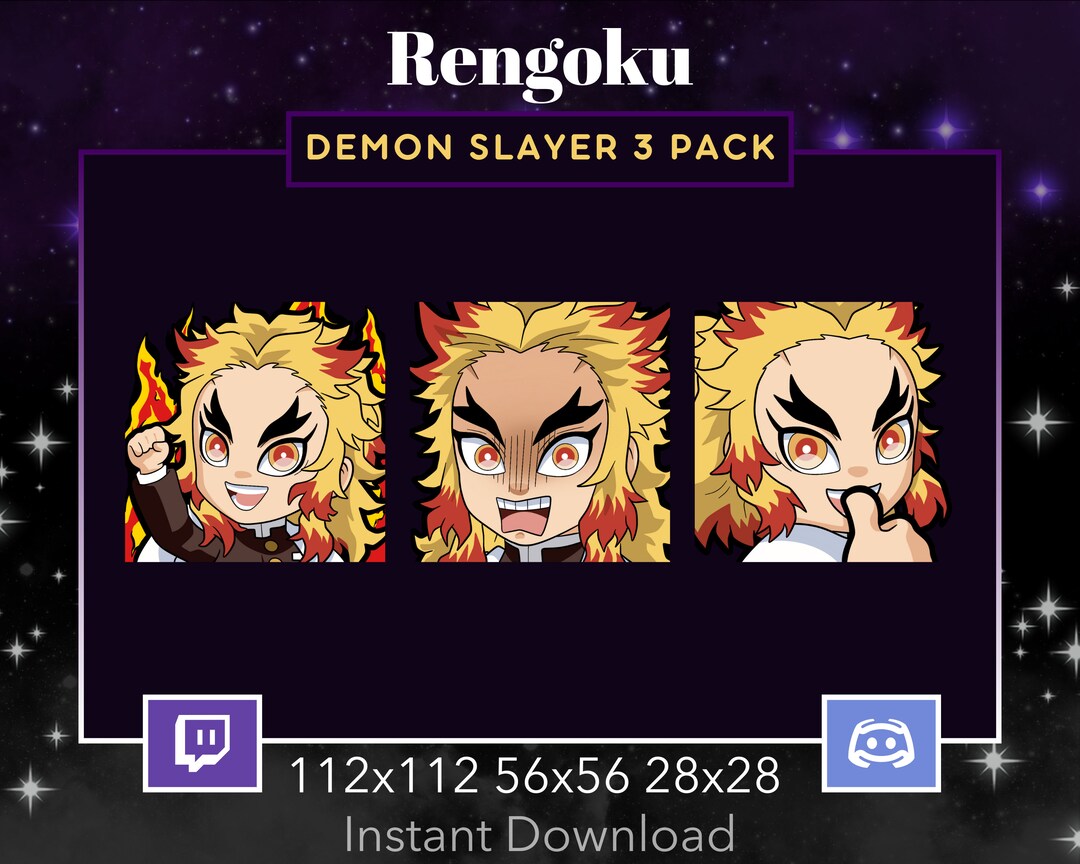 Demon Anime Rengoku Hype Shock Amazed Like Thumnbs up Pack Bundle Emote ...