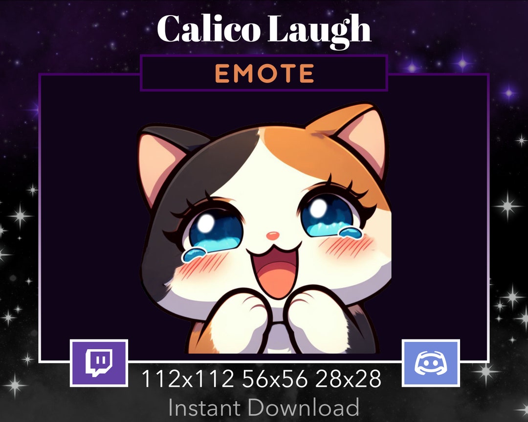 Calico Cat Laugh, Rofl, Lol. Emote, Animal, Twitch, Discord, Youtube ...