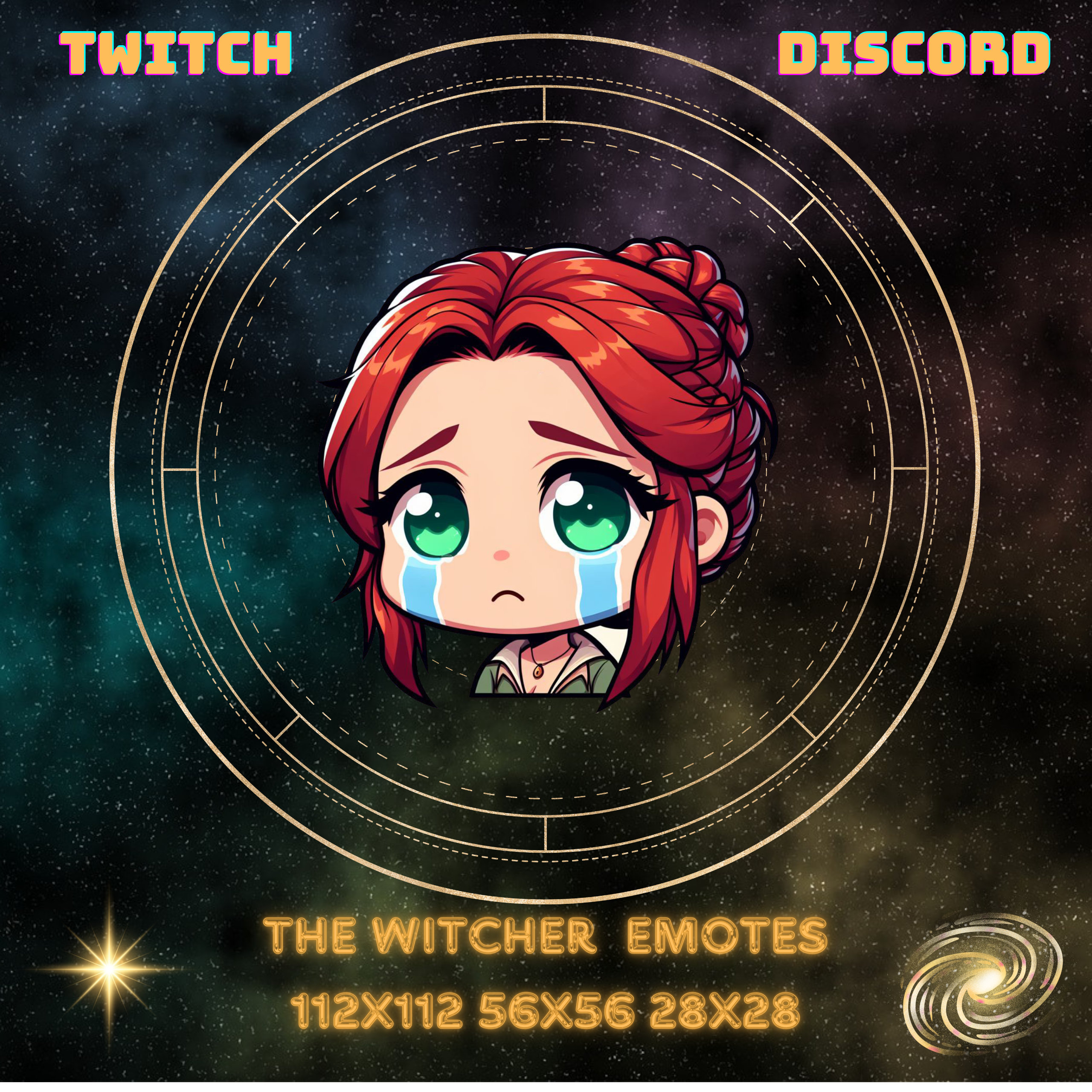 The Witcher Triss Crying, Cry, Sad. EMOTE, EMOTES for Twitch, Discord ...