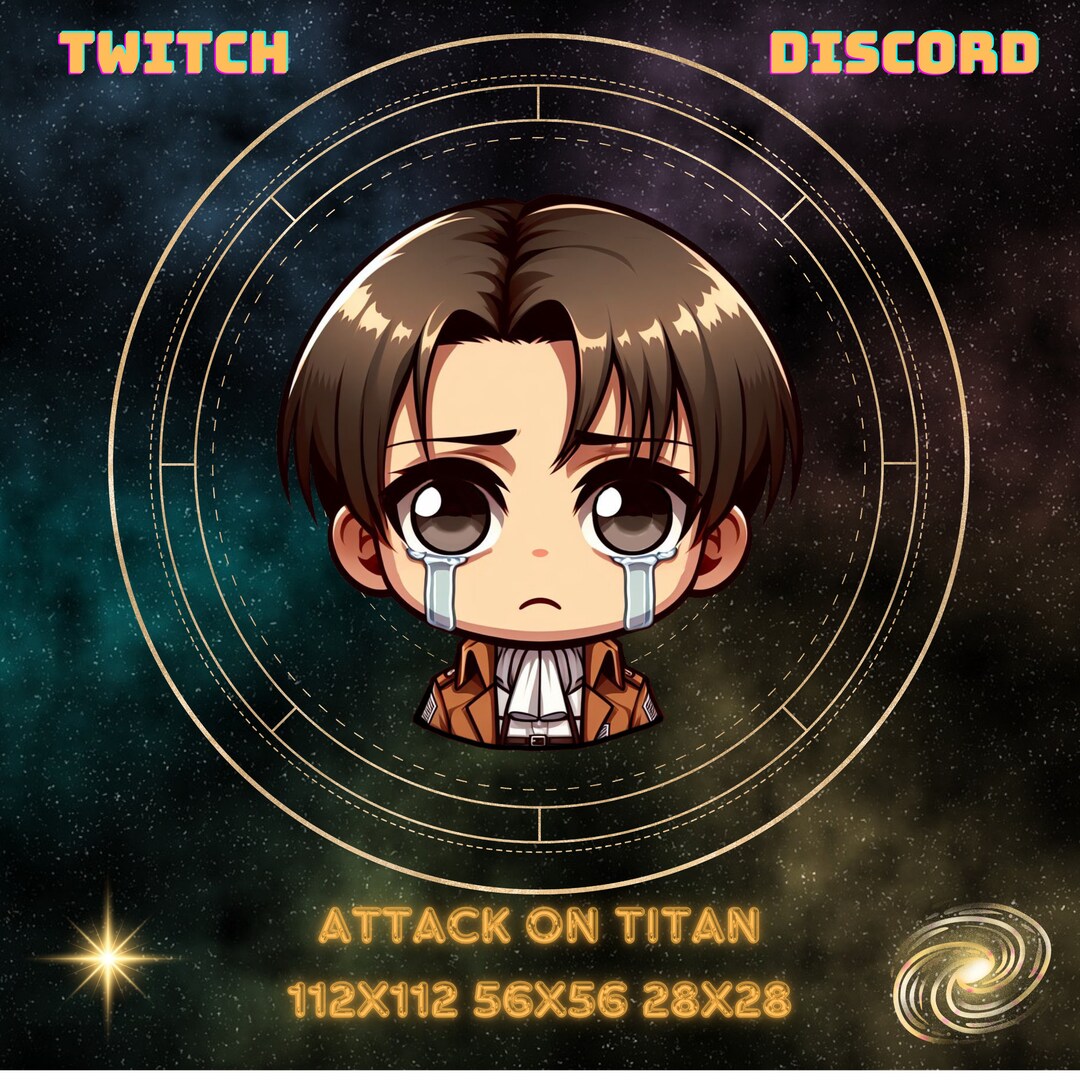 Attack on Titan Levi Cry, Sad . EMOTE, Twitch, Discord, Youtube, Stream ...