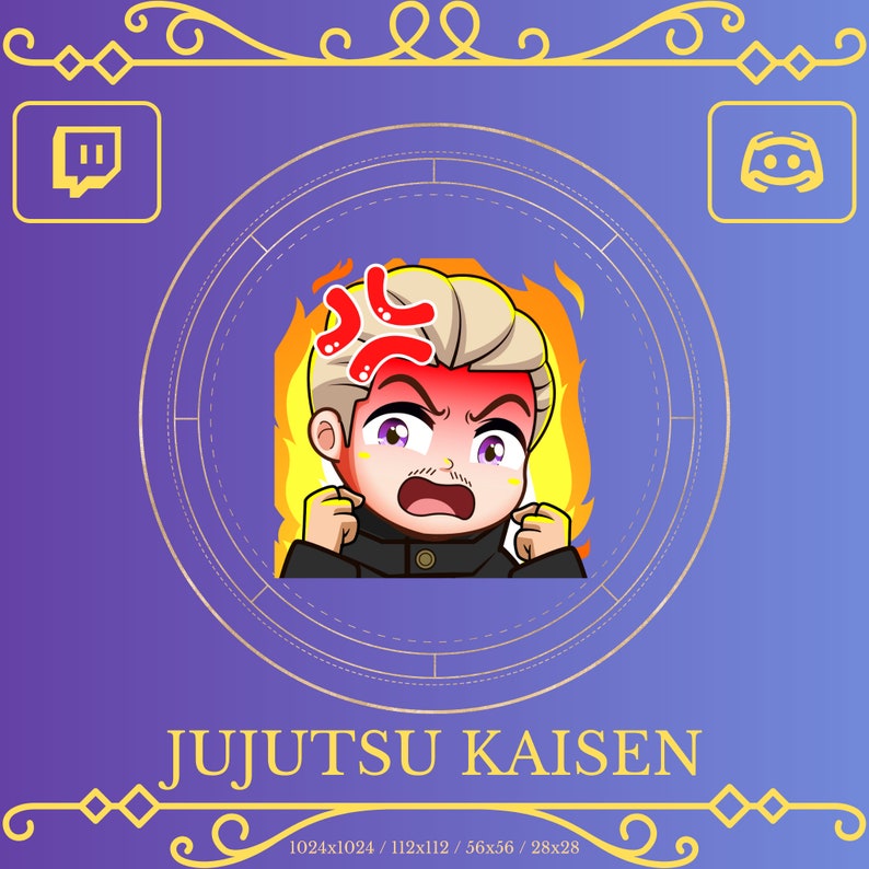 Jujutsu Kaisen Hakari, Mad, Rage . Manga, Anime, Emote, Twitch, Discord ...