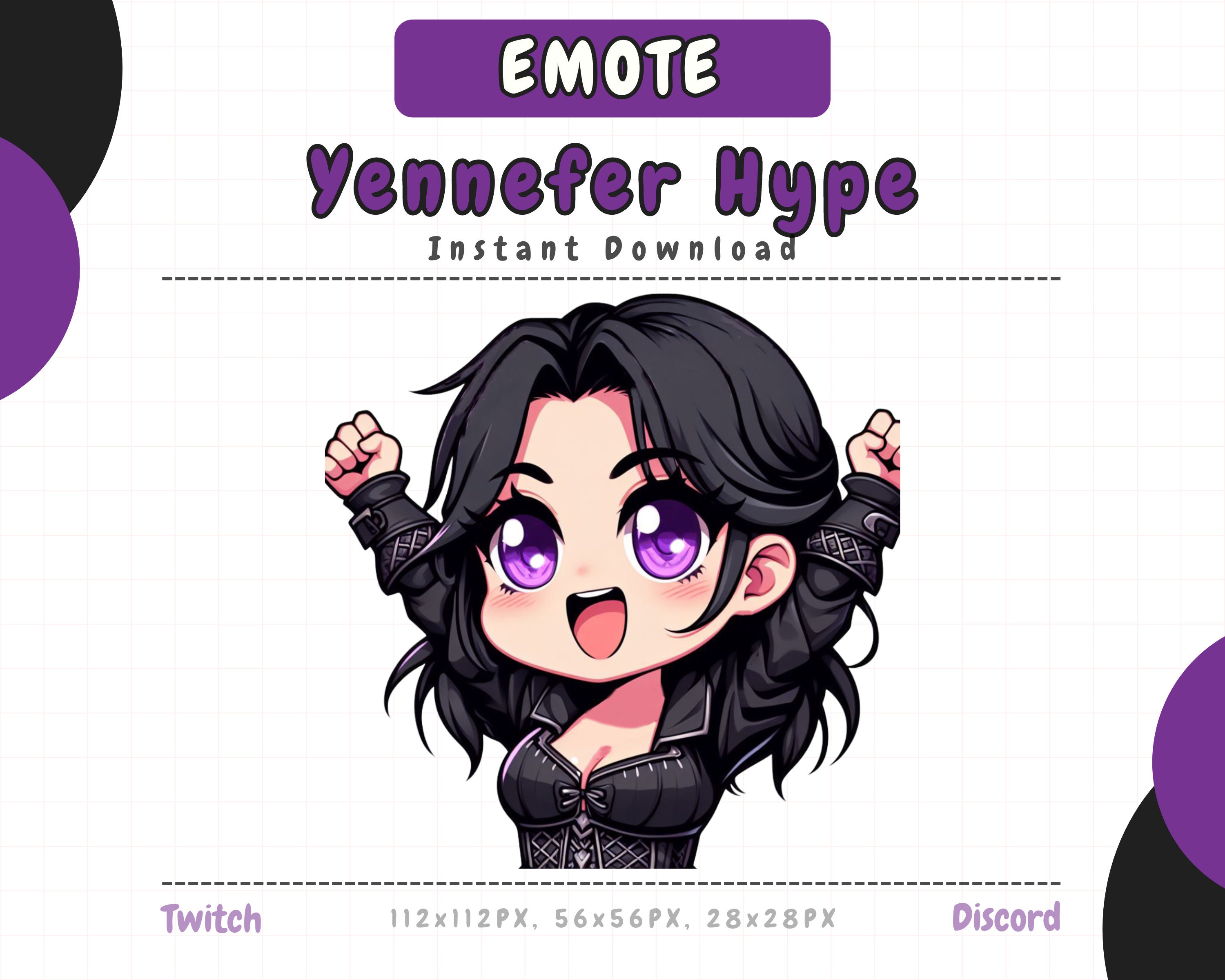 The Witcher Yennefer Hype, Dance. Emote, Twitch, Discord, Youtube ...