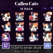 Calico Cat 12 Pack. Emote, Animal, Twitch, Discord, Youtube, Stream ...