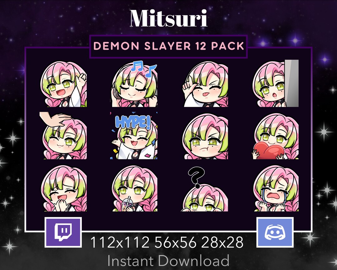 Mitsuri Love Hashira,12 Pack Set Confused Love Crying Giggle Wave Loser ...