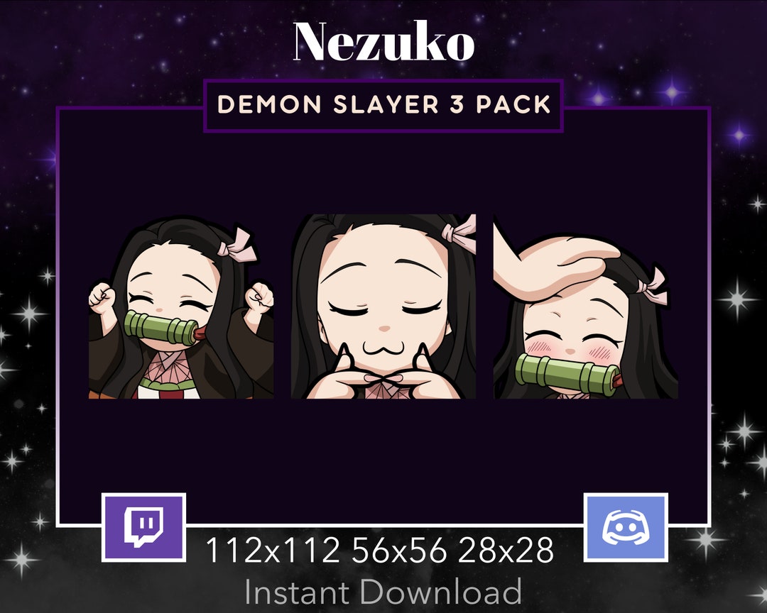 Demon Anime Nezuko Pat Pet Uwu Hooray Pack Bundle Emote Twitch Stream ...