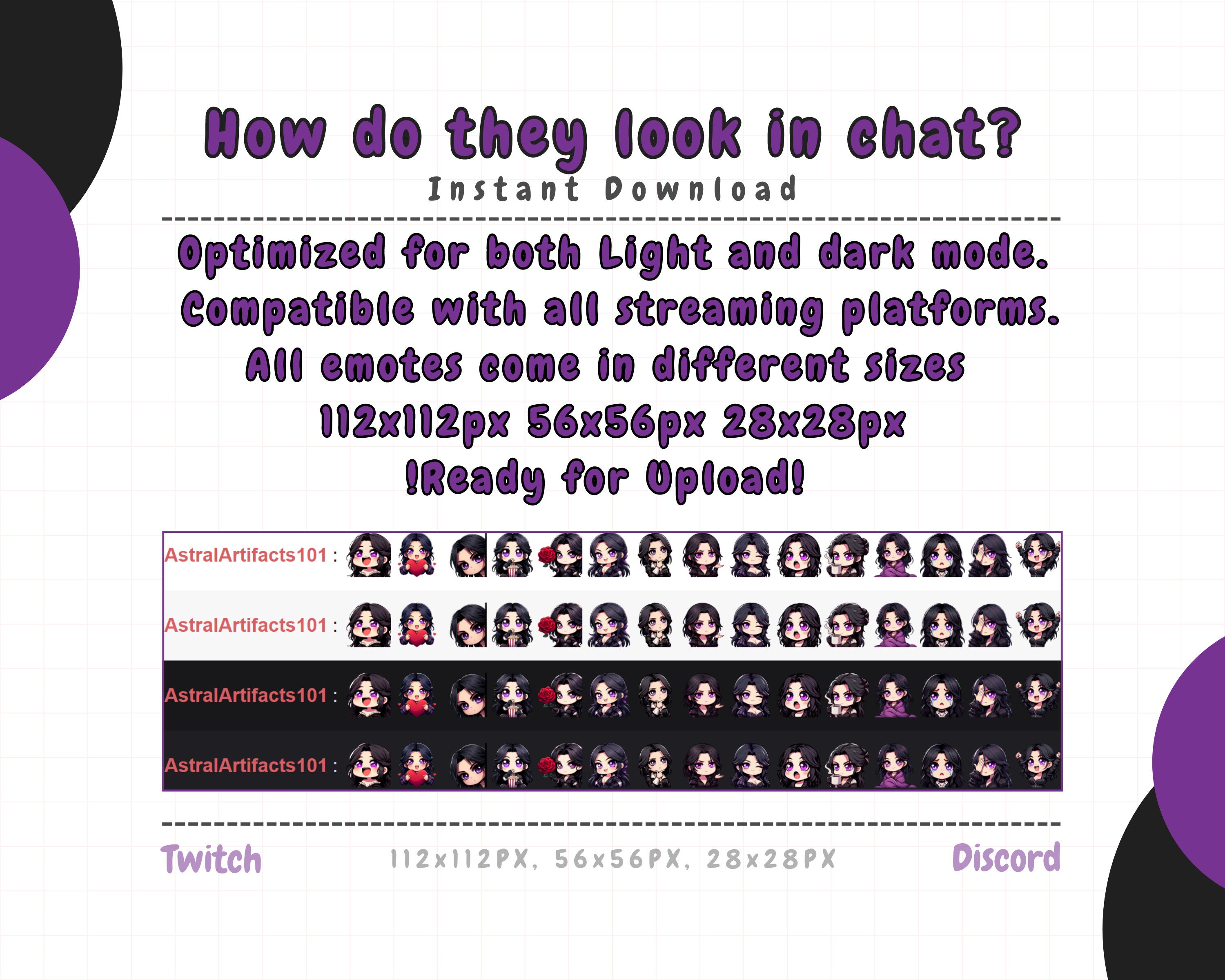 The Witcher Yennefer 15 EMOTE PACK for Twitch, Discord, Youtube, Stream ...