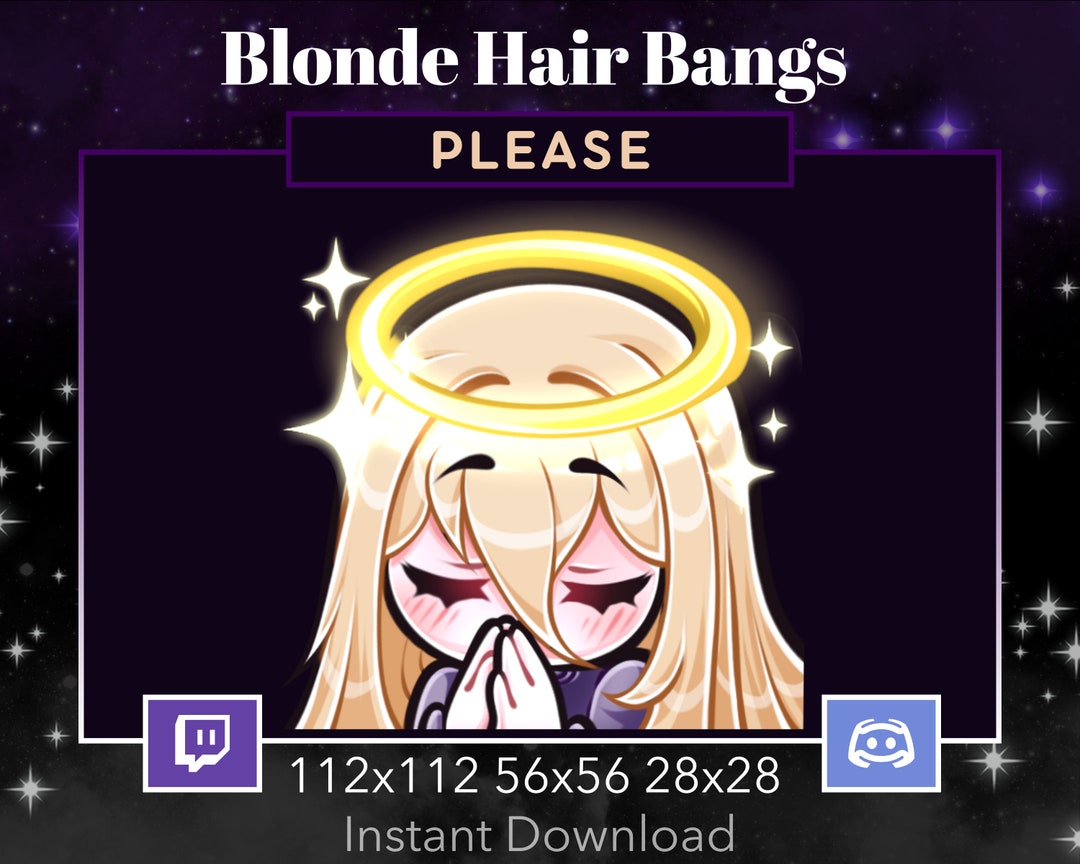Chibi Girl Please, Halo Emote, Twitch, Discord, Stream, Blonde Hair ...