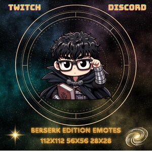 Berserk Guts Nerd, Nerdge , Emote for Twitch/discord/youtube/kik ...