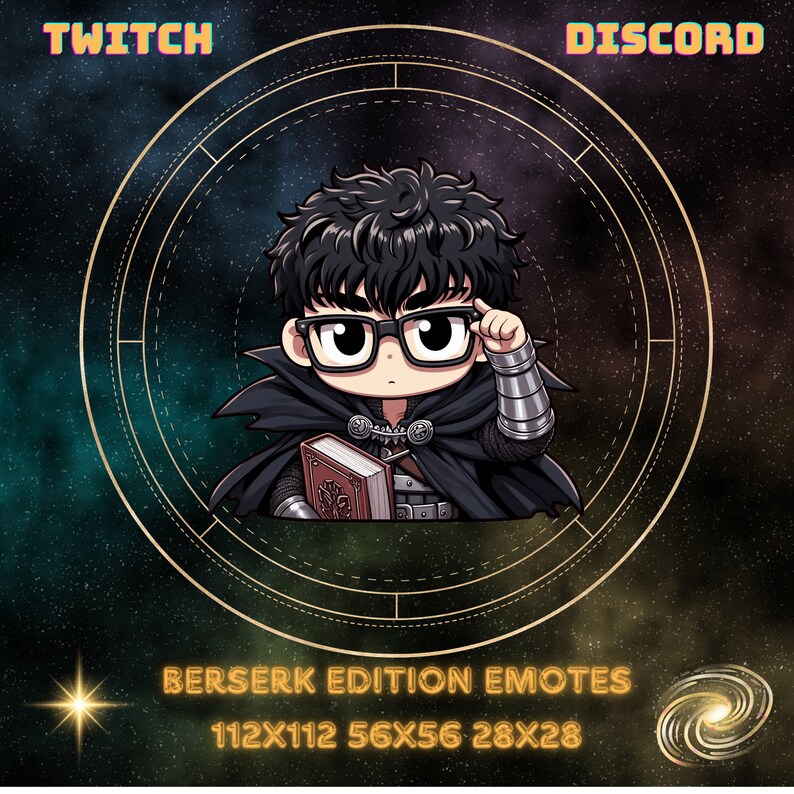 Berserk Guts Nerd, Nerdge , Emote for Twitch/discord/youtube/kik ...