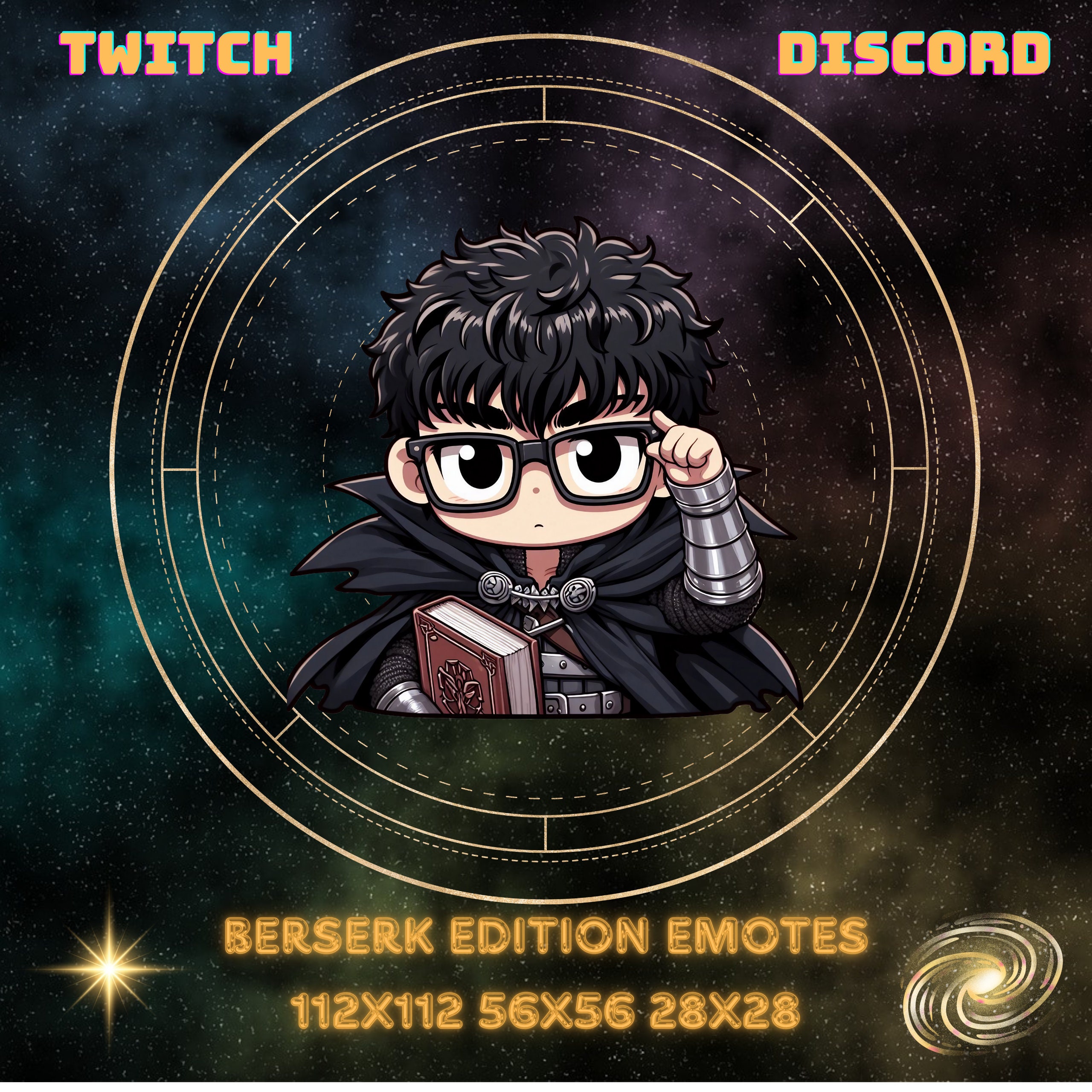 Berserk Guts Nerd, Nerdge, Geek. Manga, Anime EMOTE, EMOTES for Twitch ...