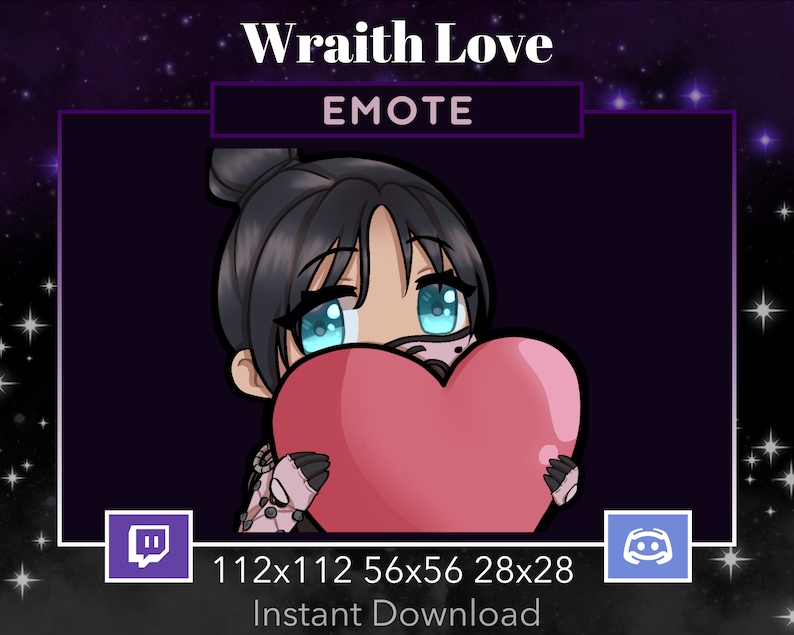 Apex Legends Emote Wraith Void Specialist Love, Holding a Heart. Emote Twitch, Emote Discord ...