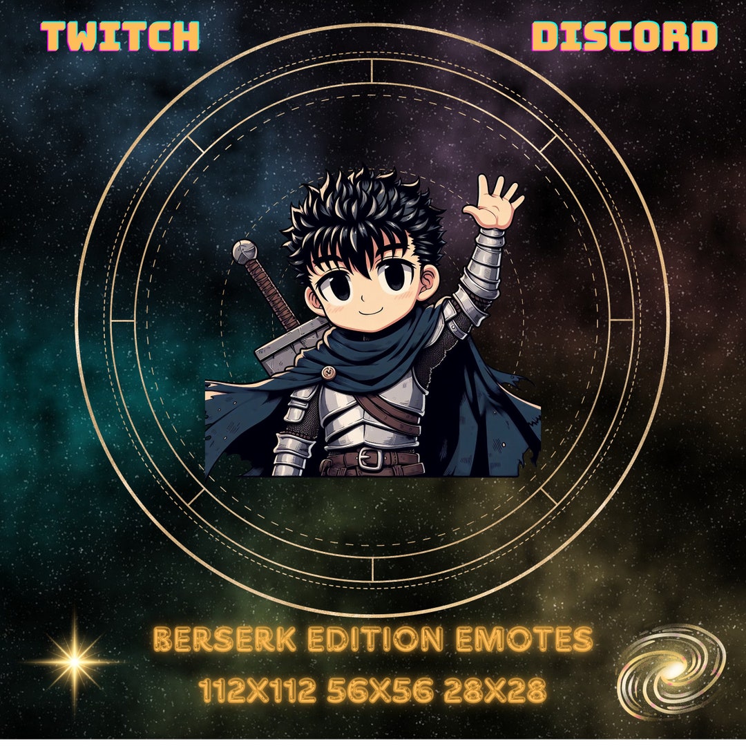 Berserk Guts Wave , Waving , Hi. Manga, Anime EMOTE, EMOTES for Twitch ...