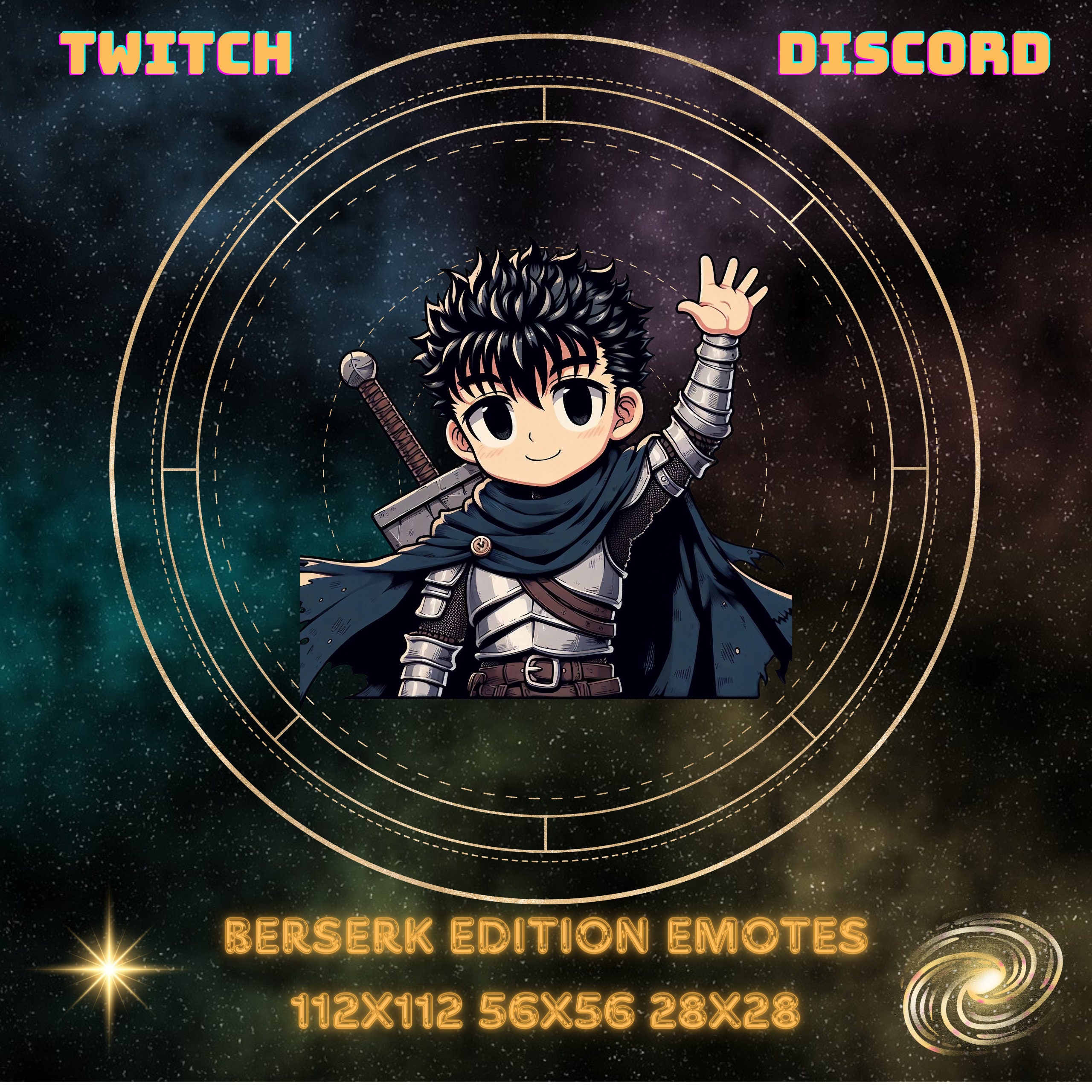 Berserk Guts Wave , Waving , Hi. Manga, Anime EMOTE, EMOTES for Twitch ...