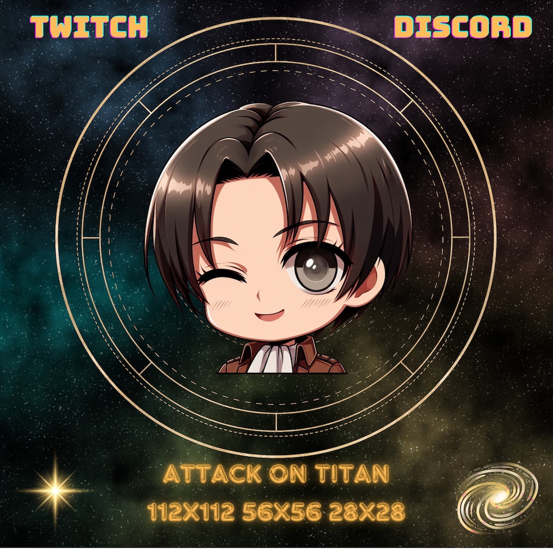 Attack on Titan Levi Wink, Flirty . EMOTE, Twitch, Discord, Youtube ...