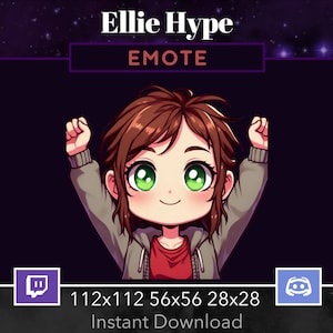 The Last Of Us Ellie Hype, baile. EMOTE, Twitch, Discord, Youtube ...