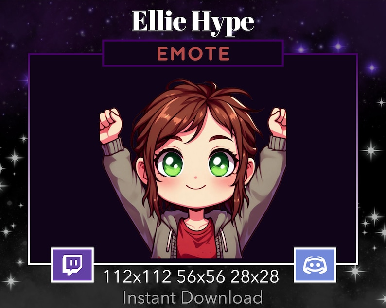 The Last Of Us Ellie Hype, baile. EMOTE, Twitch, Discord, Youtube ...