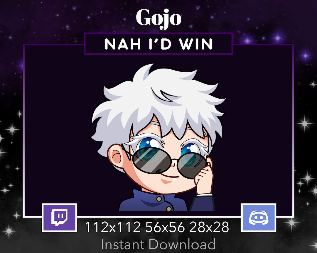 Jujutsu Kaisen Gojo, Bundle. Emote, Twitch, Discord, Stream, Printable ...