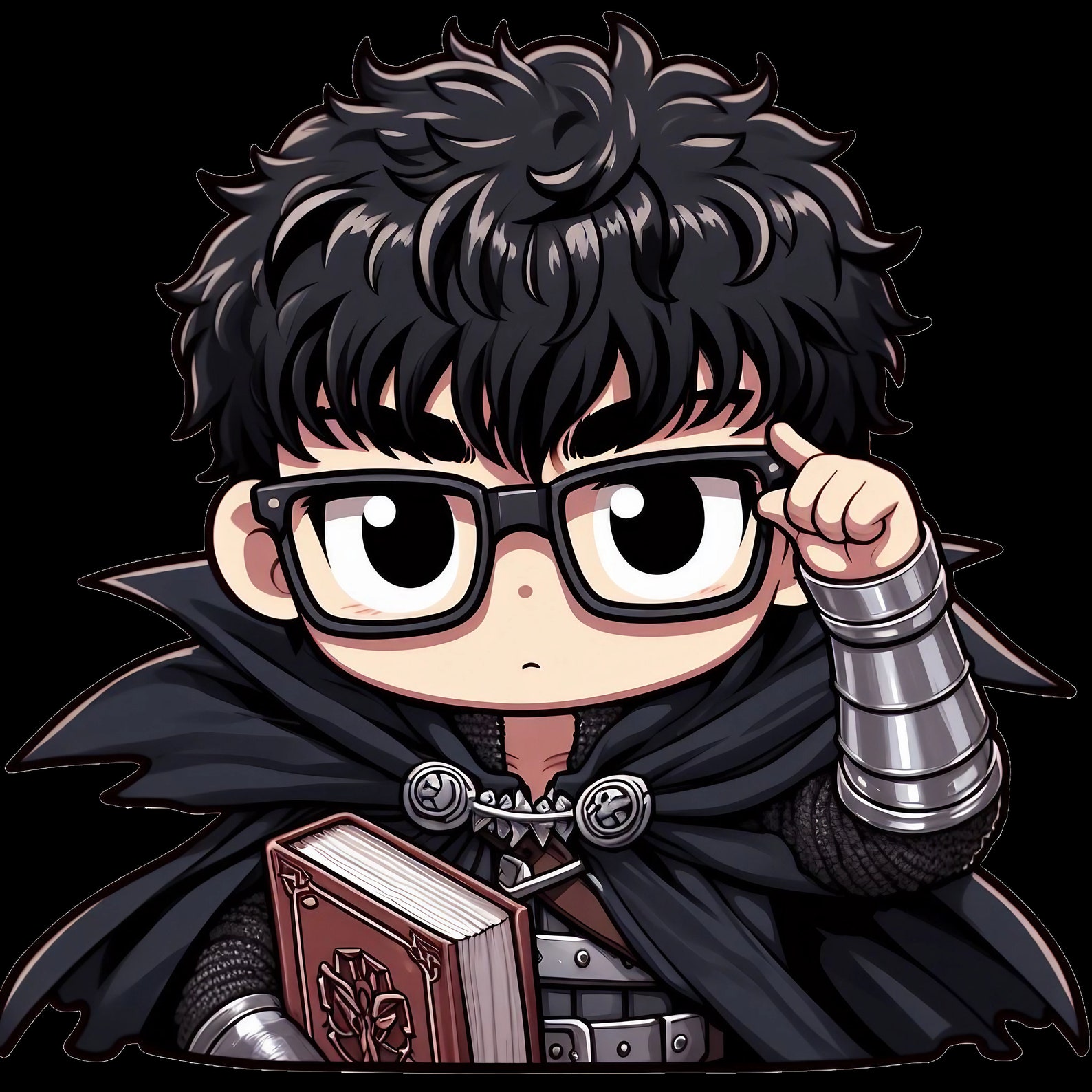 Berserk Guts Nerd, Nerdge , Emote for Twitch/discord/youtube/kik ...