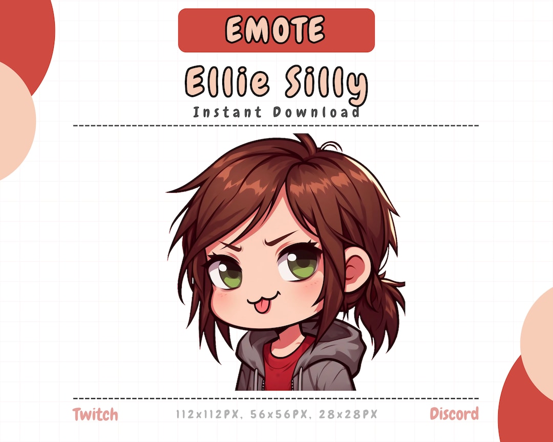 The Last of Us Ellie Silly, Tongue, . EMOTE, Twitch, Discord, Youtube ...