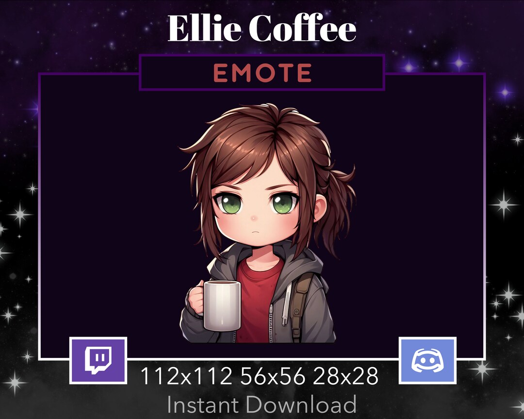 The Last of Us Ellie Drinking Coffee, Hot Chocolate. EMOTE, Twitch ...