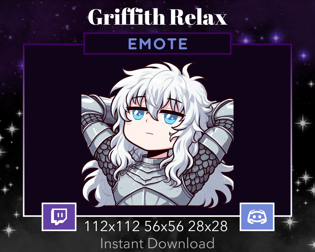 Berserk Griffith Chill, Relax. Manga, Anime, Emote, Twitch, Discord ...