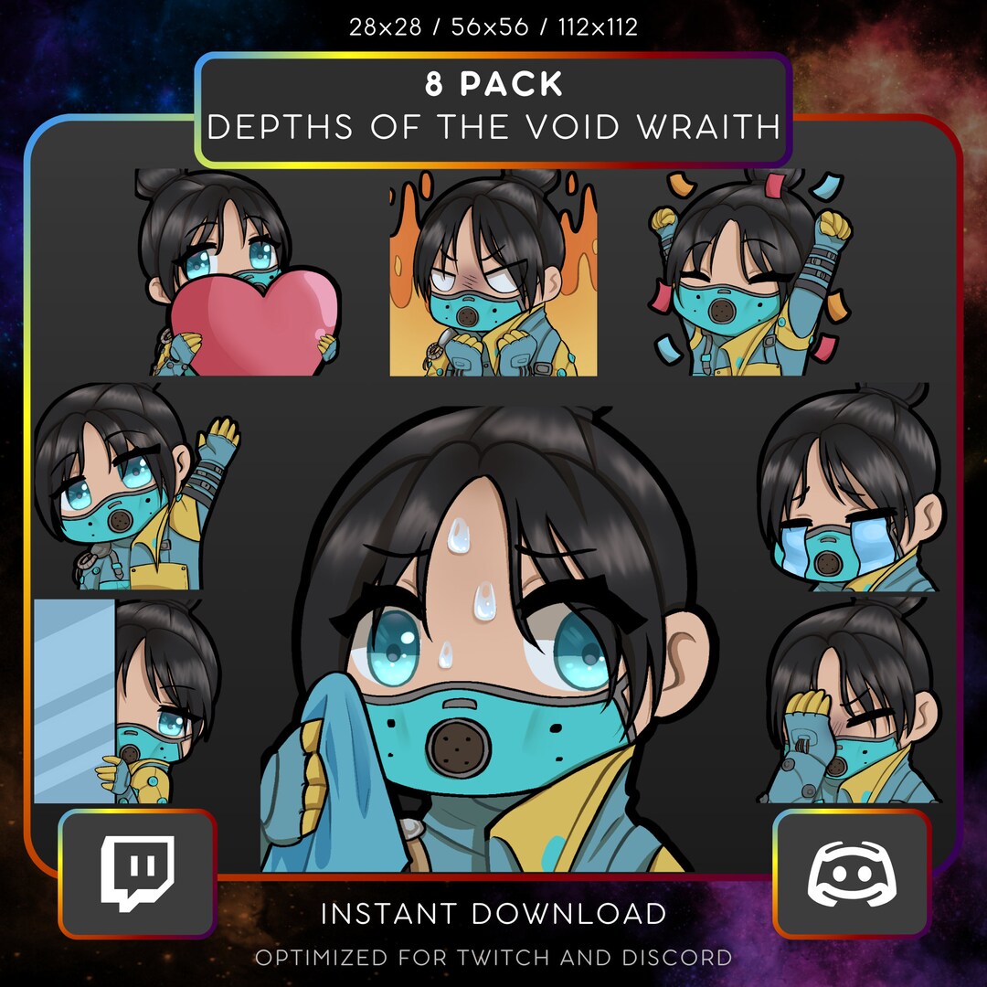 Apex Legends Wraith Depths of the Void 8 Pack, Bundle. Emote, Twitch ...