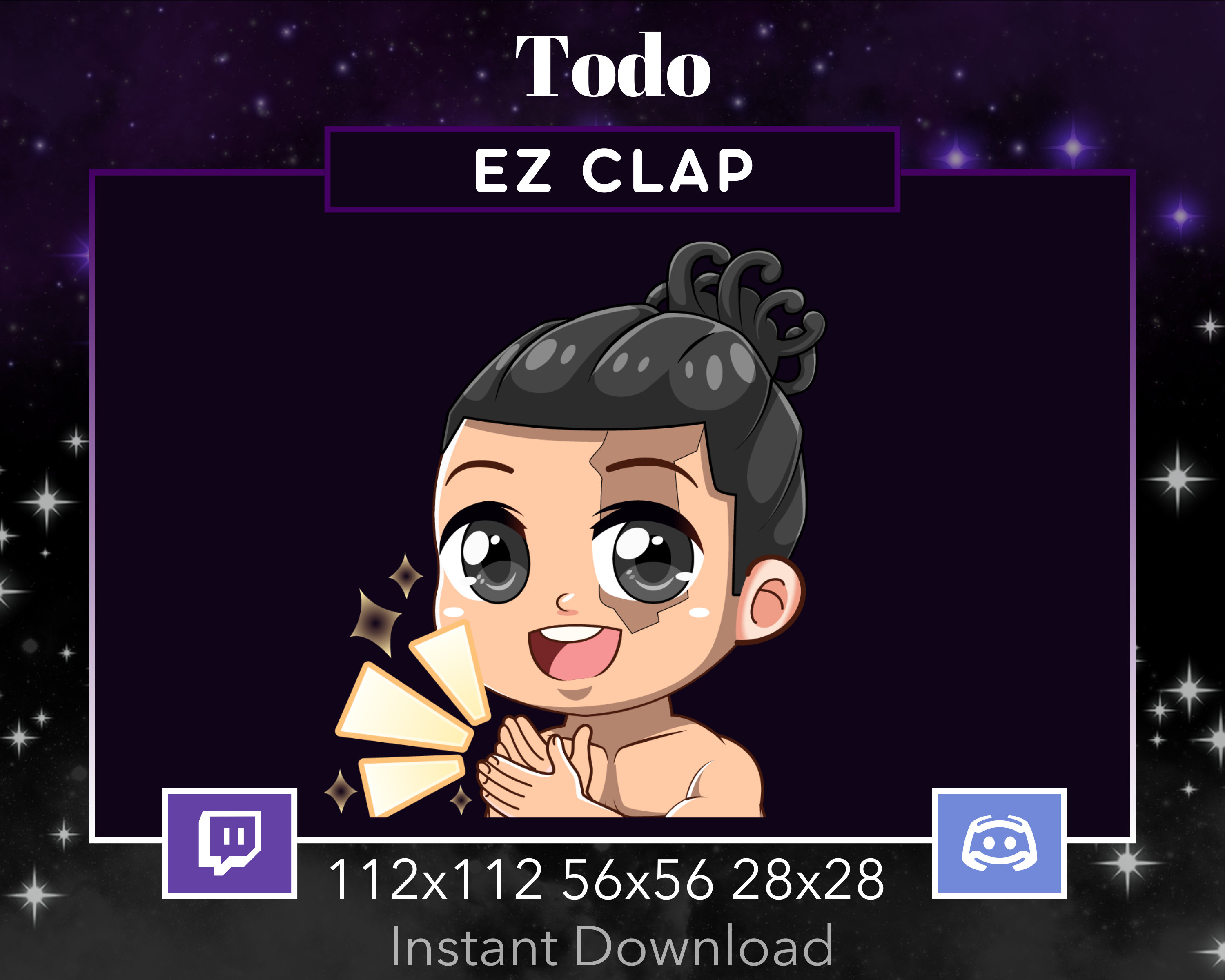 Jujutsu Kaisen Todo Clap. Emote, Twitch, Discord, Stream, Printable ...