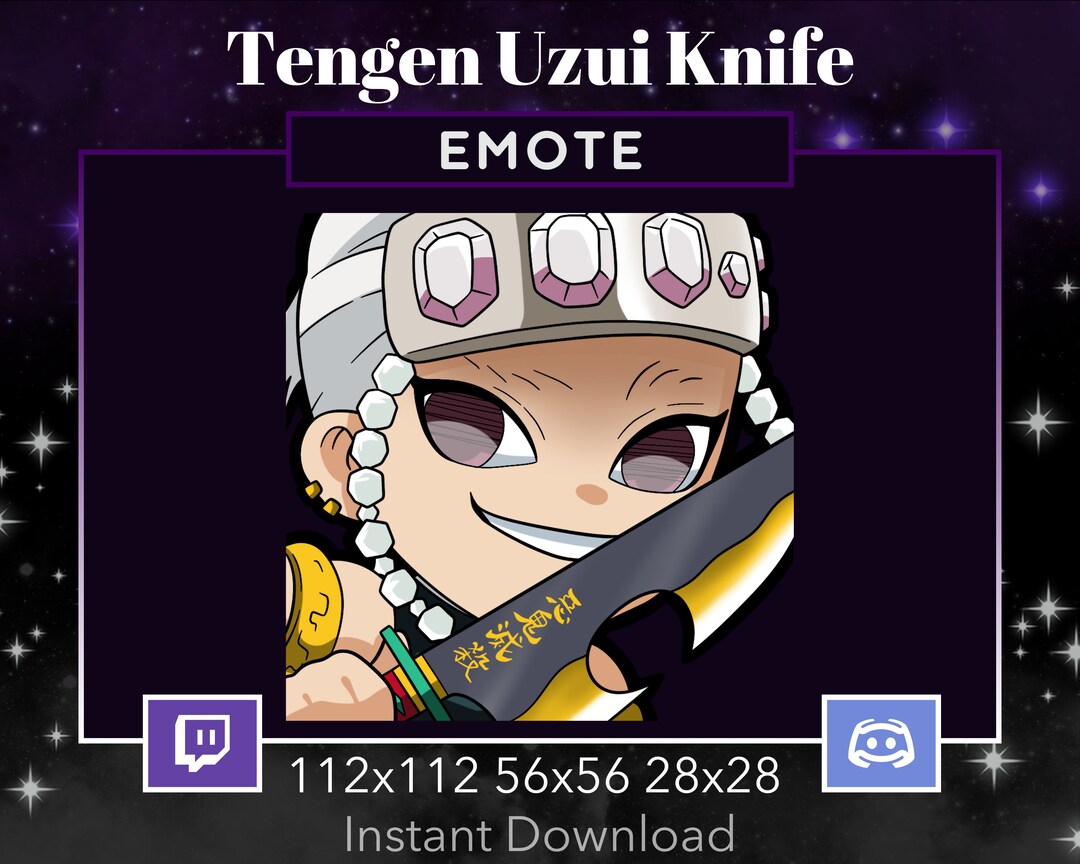 Demon Anime Tengen Uzui Flash Knife Music Jam Pack Bundle Emote Twitch ...