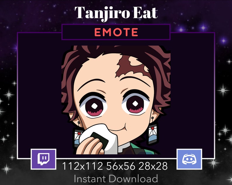 Demon Anime Tanjiro Eat, Hi, Wave, Rage Pack Bundle Emote Twitch Stream ...