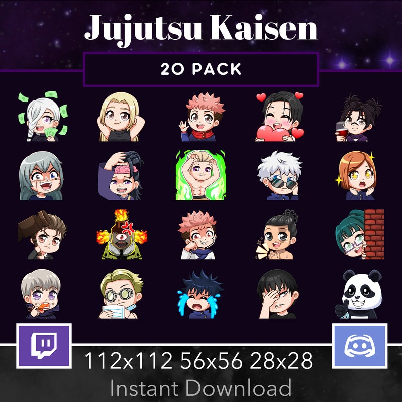 Jjk Emote Pack - Etsy UK