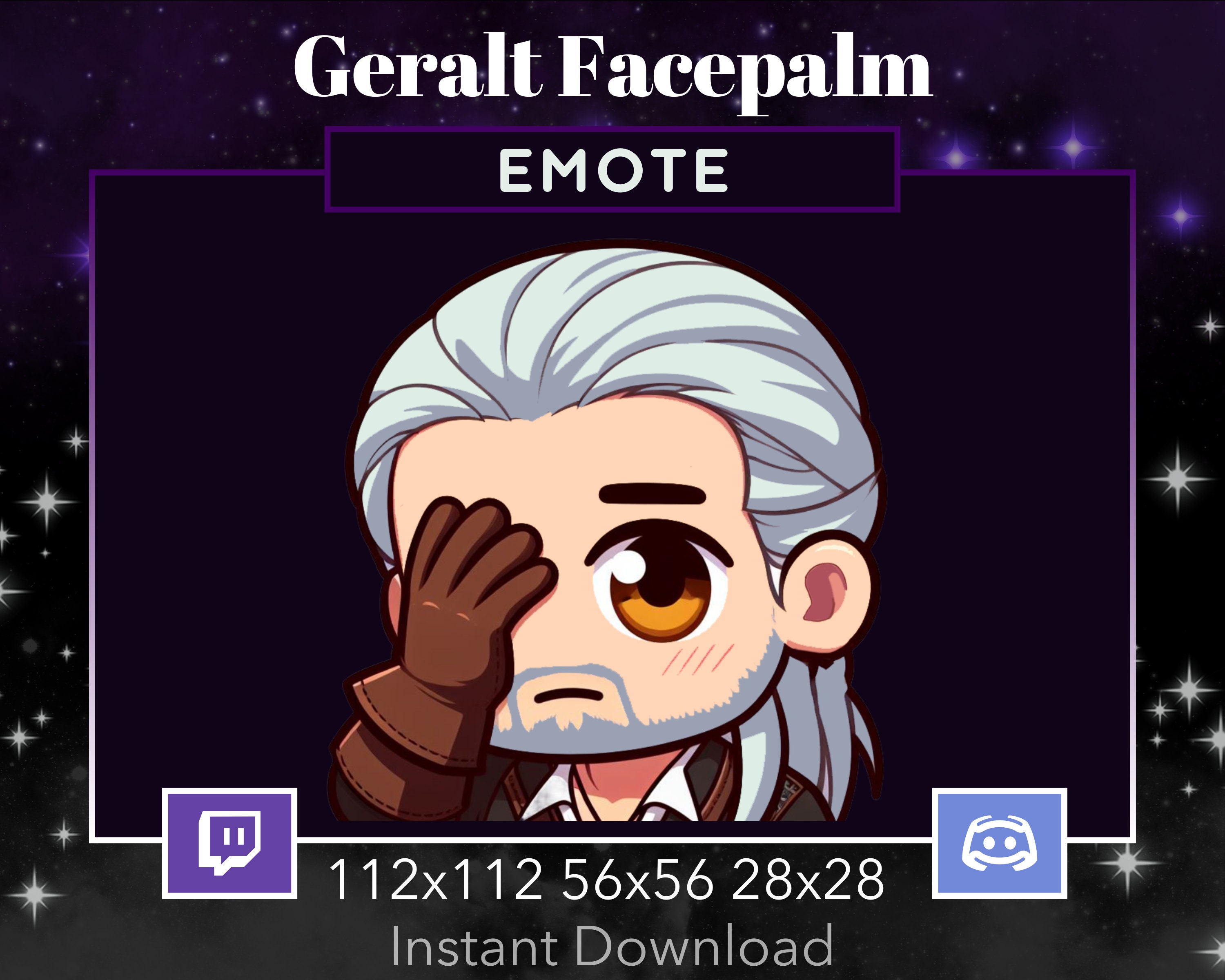 The Witcher Geralt Facepalm, Face Palm, Disappointed. EMOTE, EMOTES for ...