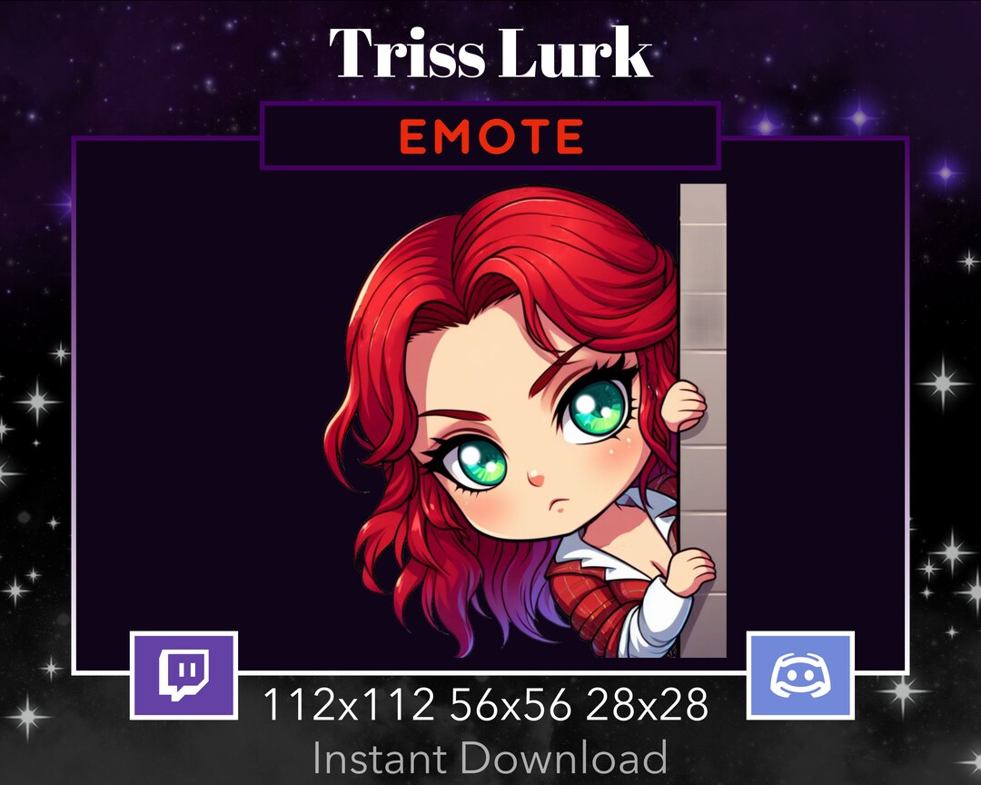The Witcher Triss Lurk, Hiding. Emote, Twitch, Discord, Youtube, Stream ...