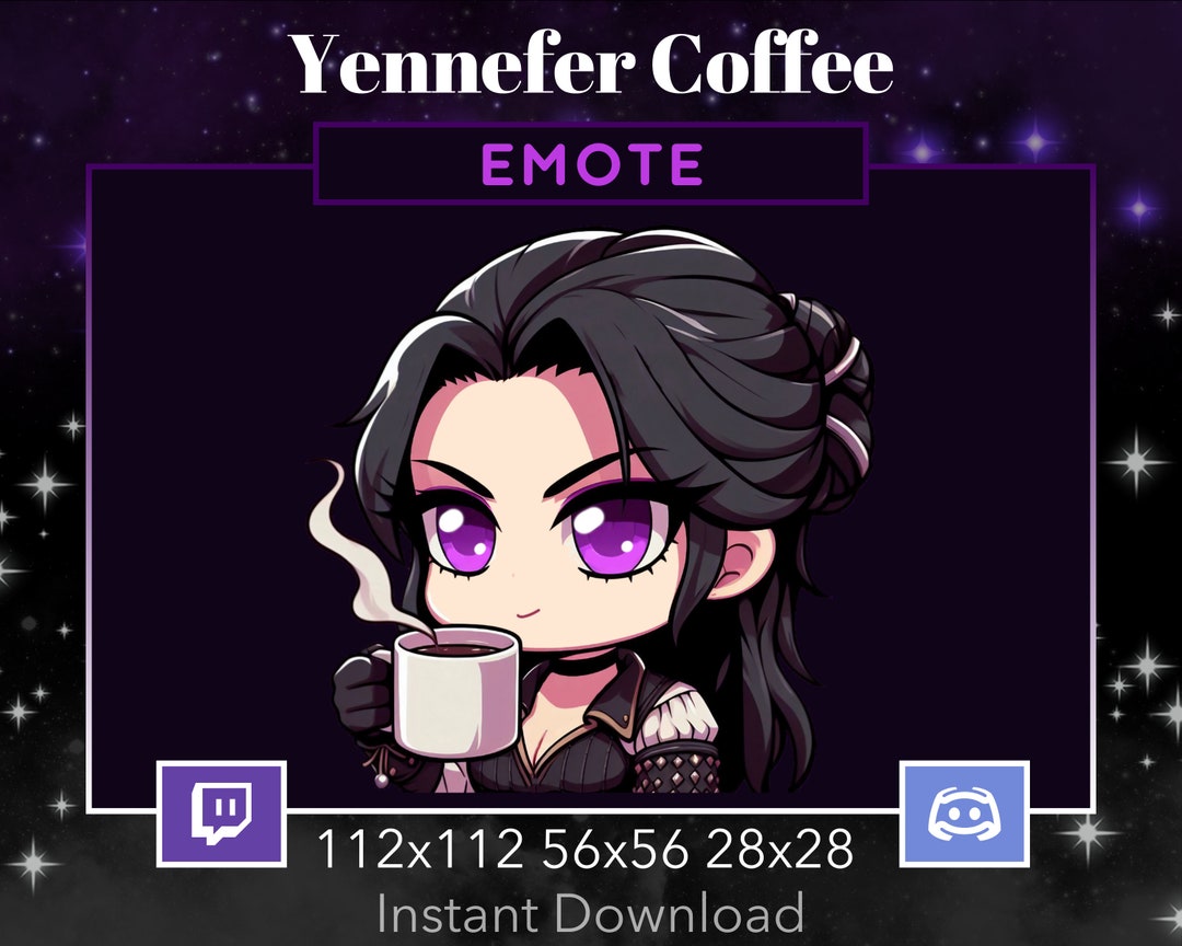 The Witcher Yennefer Drinking Coffee, Hot Chocolate. Emote, Twitch ...
