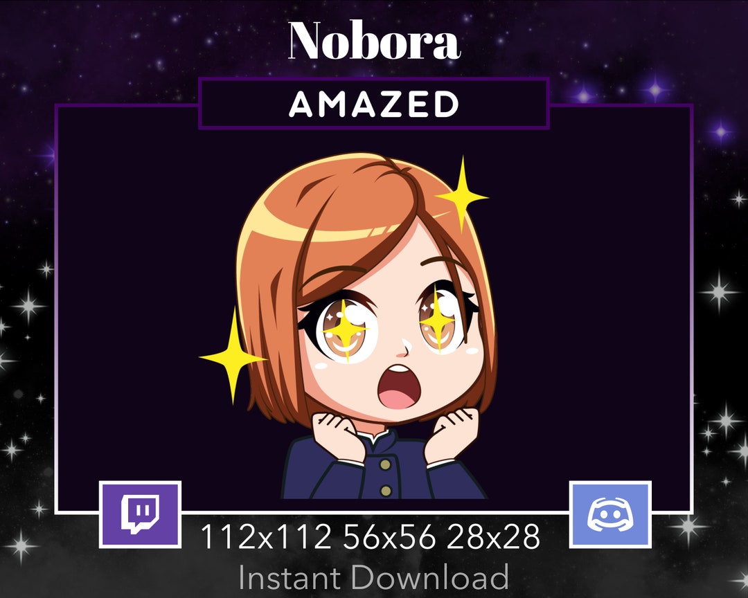 Jujutsu Kaisen Nobara Amazed . Emote, Twitch, Discord, Stream ...