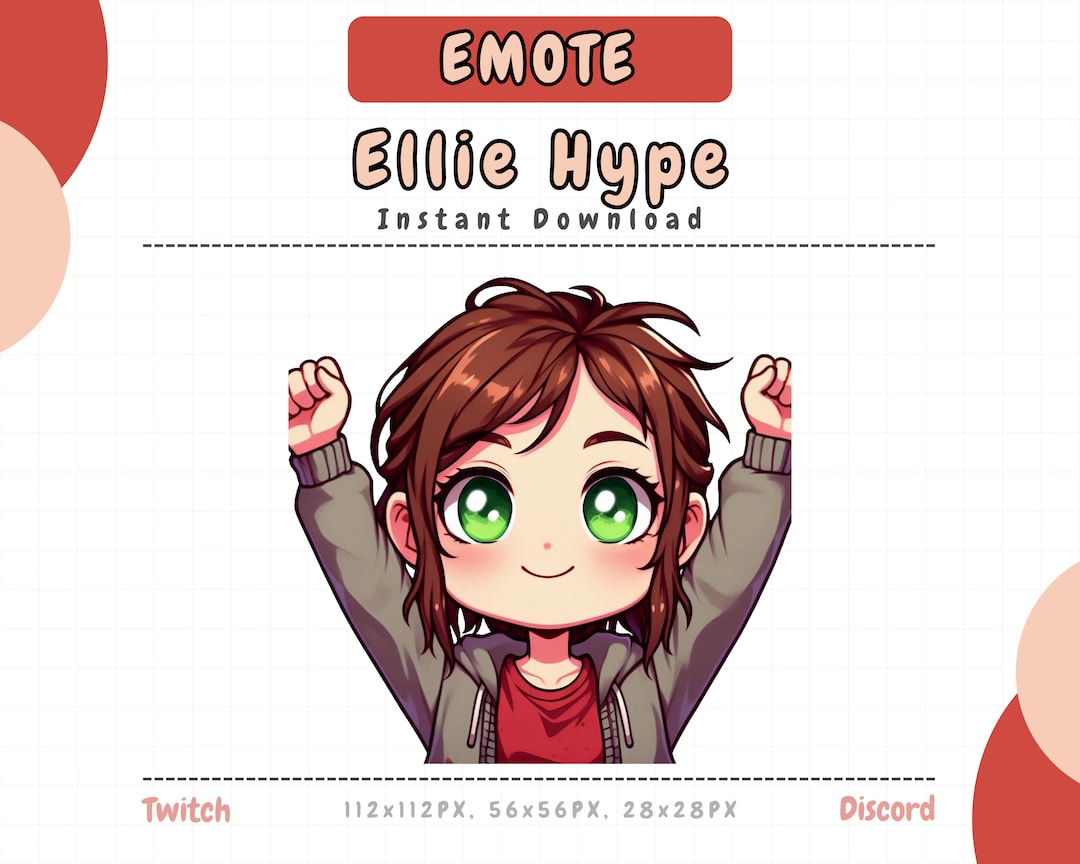 The Last of Us Ellie Hype, Dance . EMOTE, Twitch, Discord, Youtube ...