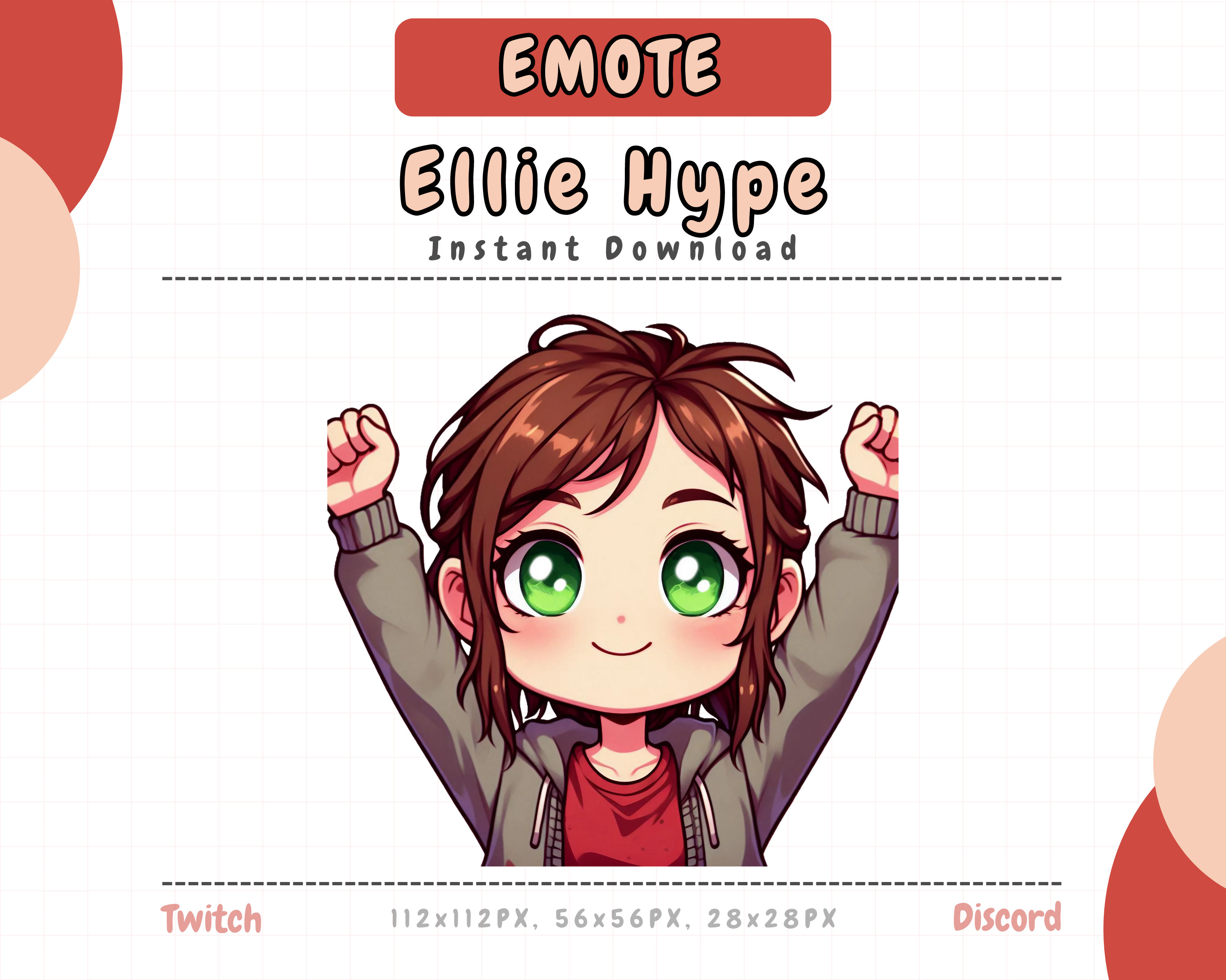 The Last of Us Ellie Hype, Dance . EMOTE, Twitch, Discord, Youtube ...
