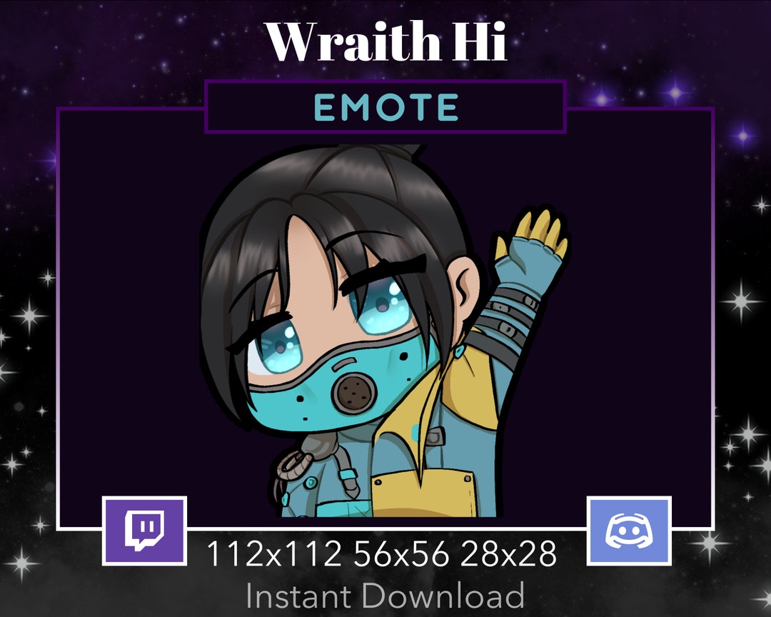 Apex Legends Emote Wraith Depths of the Void Hi Waving. Emote Twitch, Emote Discord, Stream ...