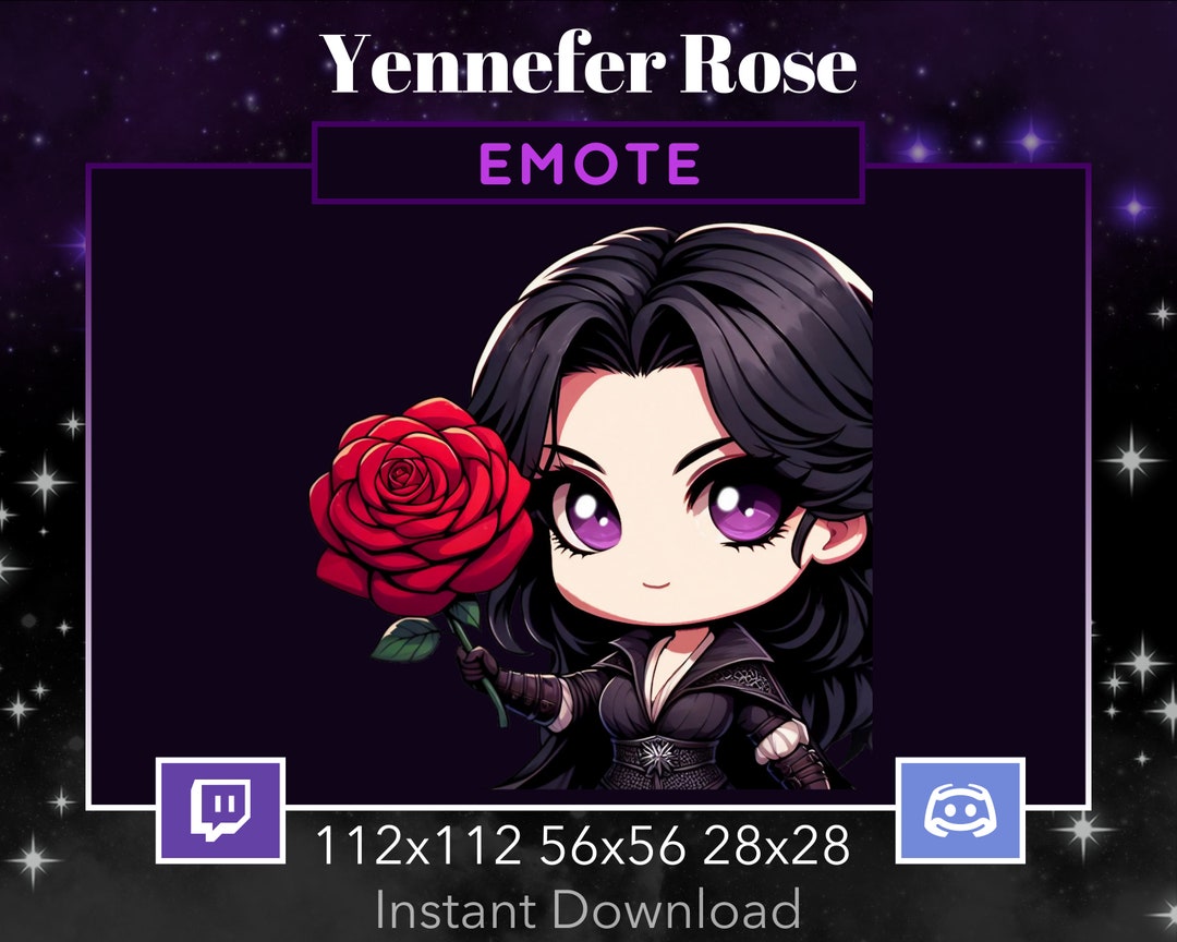 The Witcher Yennefer Holding a Rose, Love, Flower. Emote, Twitch ...