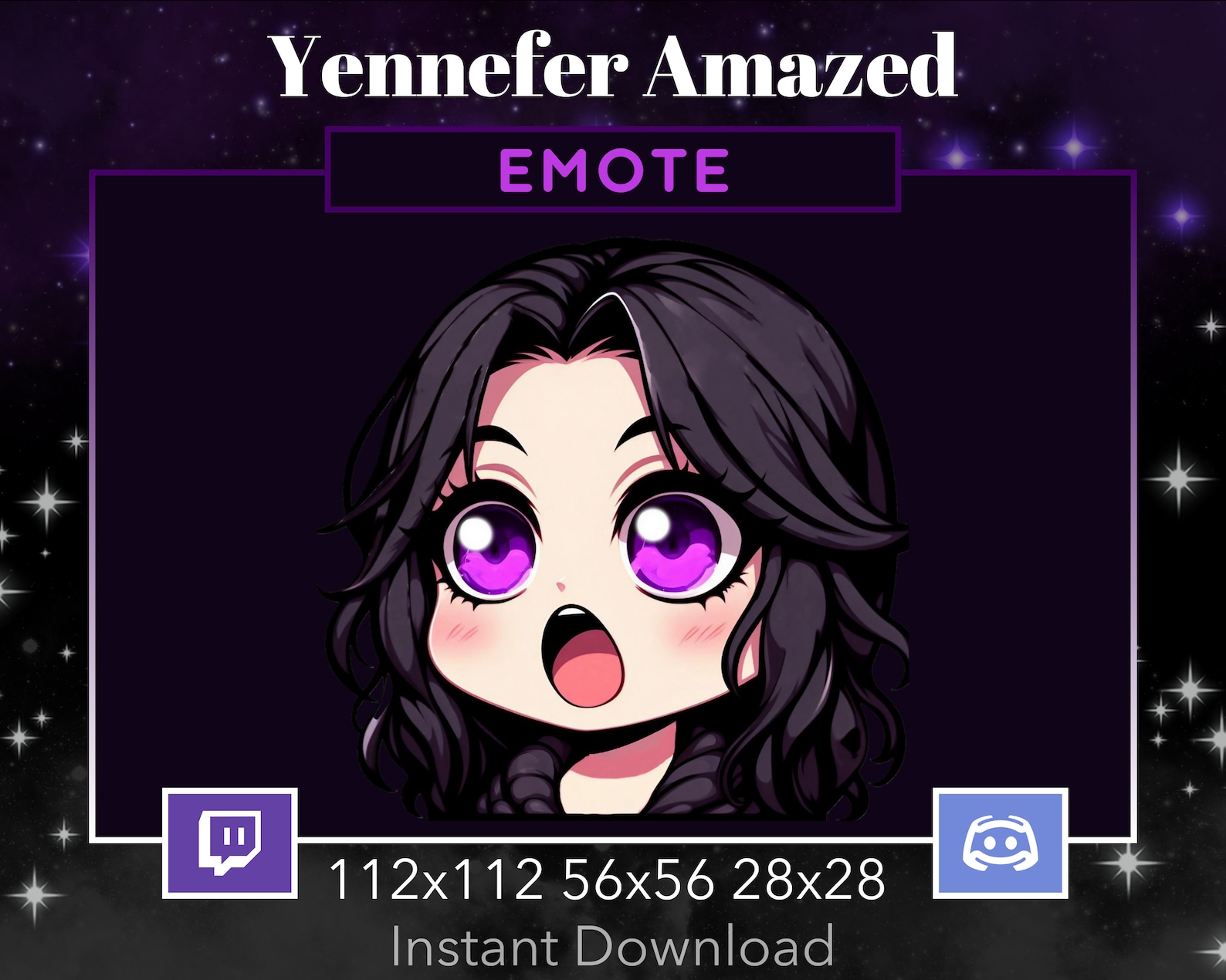 The Witcher Yennefer Amazed, Poghcmap, Wow. Emote, Twitch, Discord ...