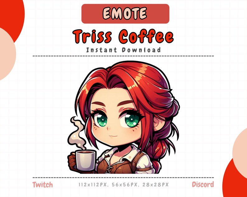 The Witcher Triss Drinking Hot Chocolate, Coffee. EMOTE, Twitch ...